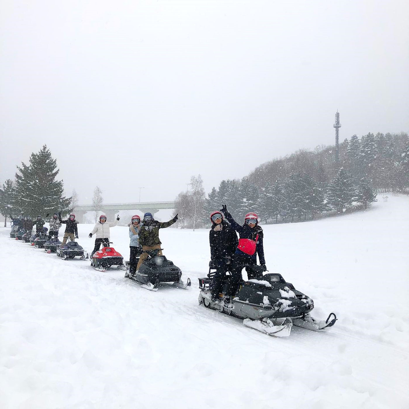 Snowmobile tour with local guides / Furano — Hokkaido Xpert Travel