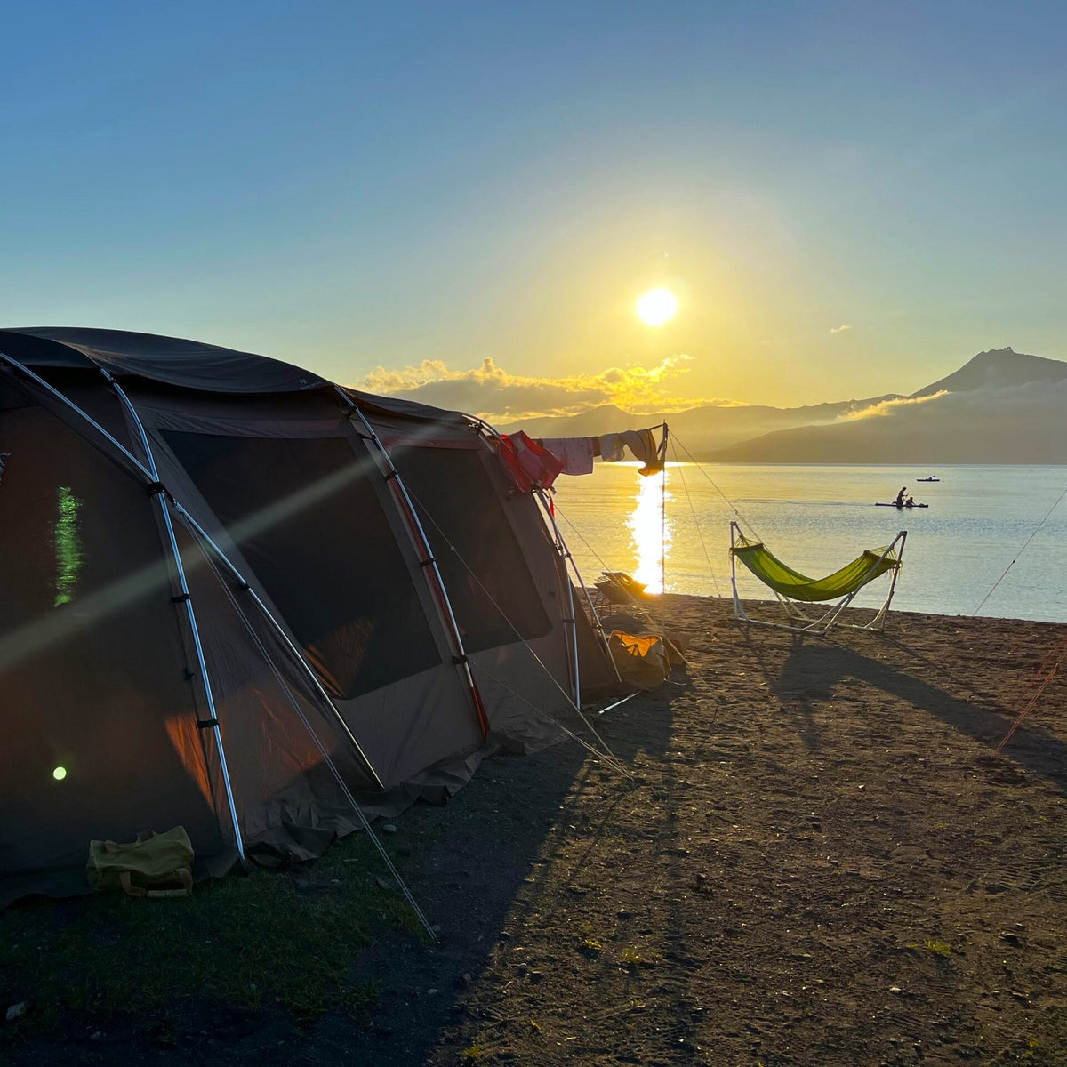 Private guided lakeside camping tour 2D1N with canoe / Chitose ...